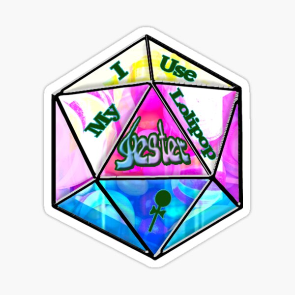 "Jester Lavorre Dice" Sticker for Sale by TonksieFea | Redbubble