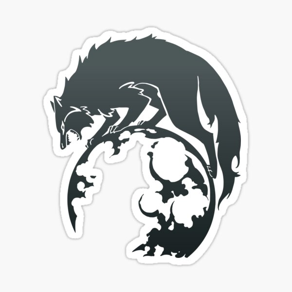 "Fire Emblem™: Three Houses - Ashen Wolves Emblem [White]" Sticker for ...