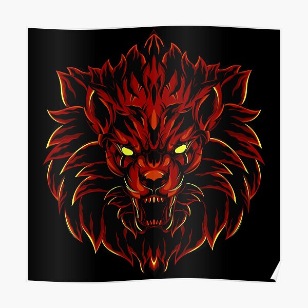"Demonic Lion" Poster by Tylernotcreator | Redbubble