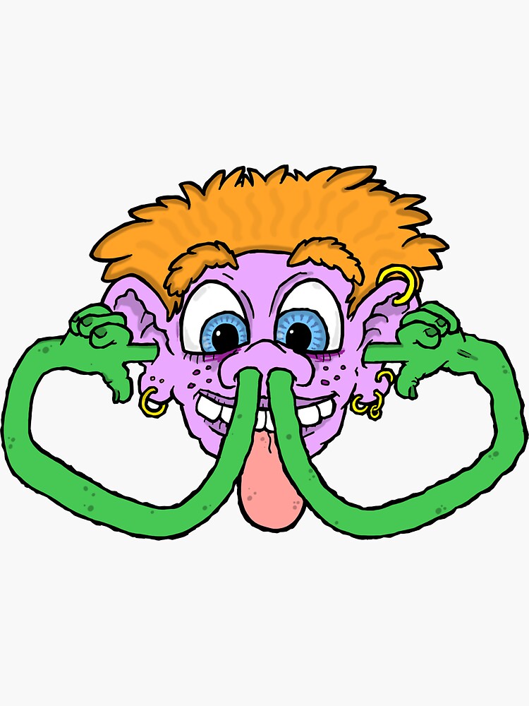 "Snot bag bogey face Mondo Wrongo" Sticker for Sale by stomachpop ...