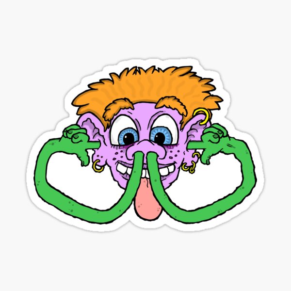 "Snot bag bogey face Mondo Wrongo" Sticker for Sale by stomachpop ...