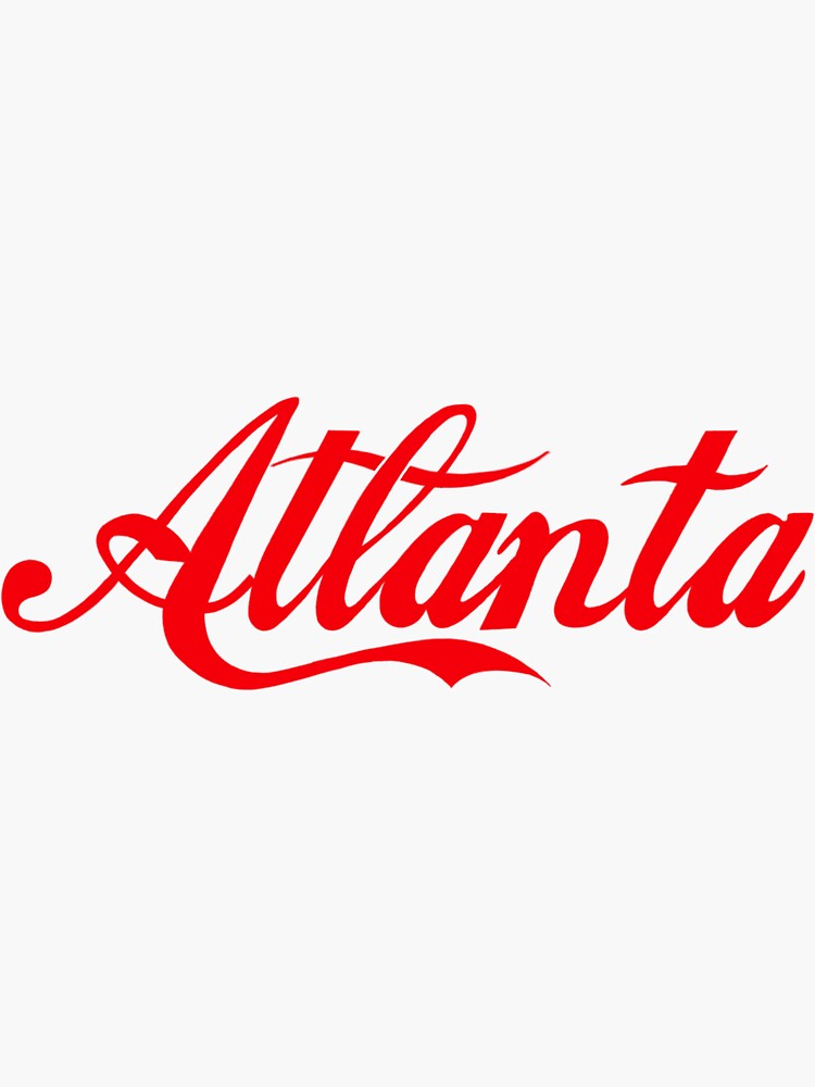 "Atlanta Coca-Cola " Sticker by francescarp5 | Redbubble