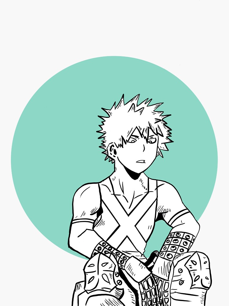 "Bakugou Katsuki Light Blue Circle" Sticker for Sale by krogo11 | Redbubble