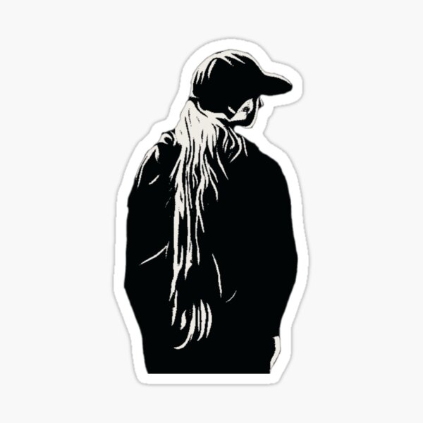 "Girl (Black + White)" Sticker for Sale by AwokenBear | Redbubble