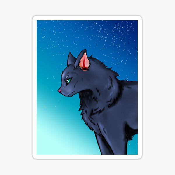 "Midnight Cat" Sticker by SilenceAR | Redbubble