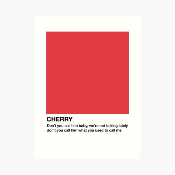 "Cherry - Pantone Swatch" Art Print by jennagardnerr | Redbubble