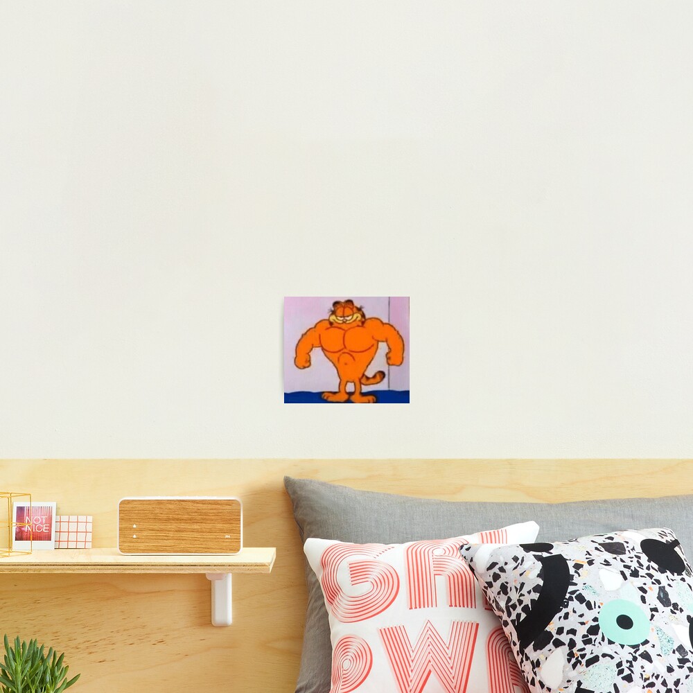 "Muscle Garfield" Photographic Print for Sale by moondreamer | Redbubble
