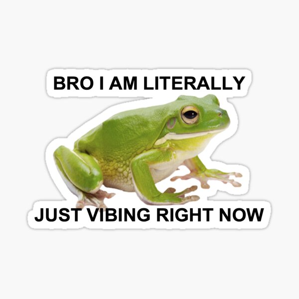 "Just Vibing" Sticker by twooley | Redbubble