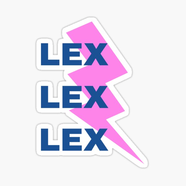 "lightning LEX" Sticker for Sale by livdapolite | Redbubble