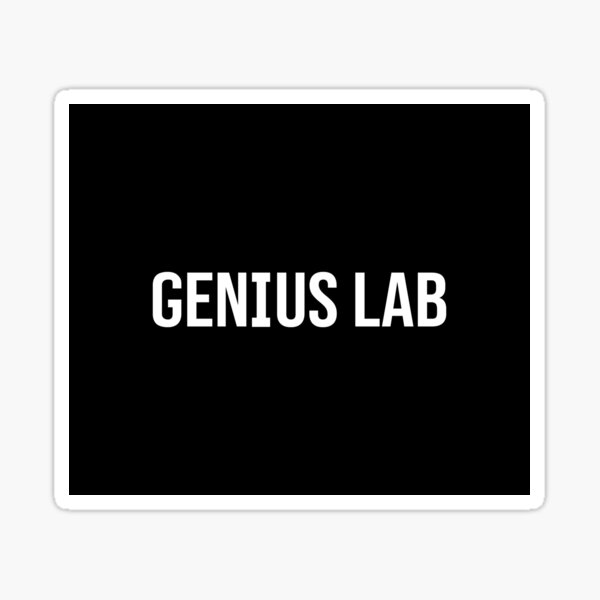 "Genius Lab " Sticker for Sale by btsliving | Redbubble