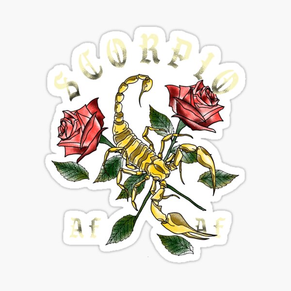 "scorpio af" Sticker for Sale by guillermofarze | Redbubble