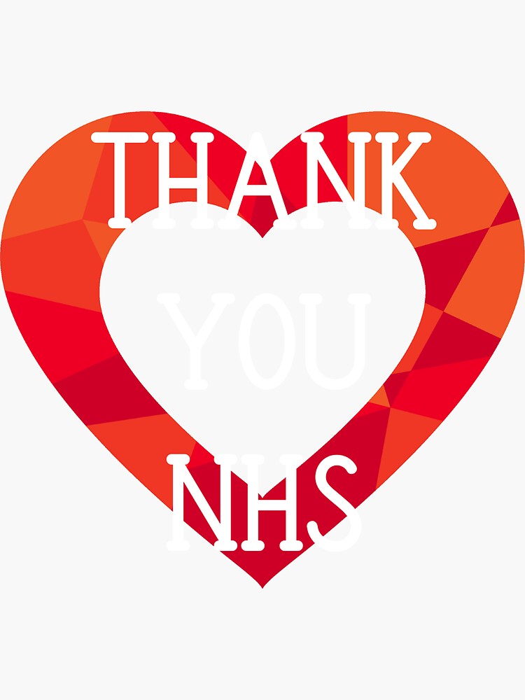 "THANK YOU NHS" Sticker by AmandaDesign | Redbubble