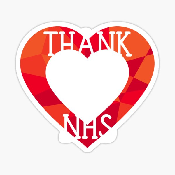 "THANK YOU NHS" Sticker by AmandaDesign | Redbubble