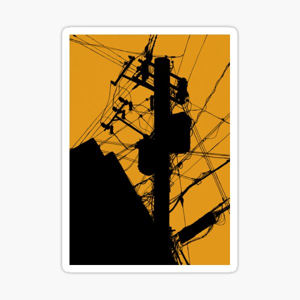 "Power Lines" Sticker for Sale by erlonmoura | Redbubble