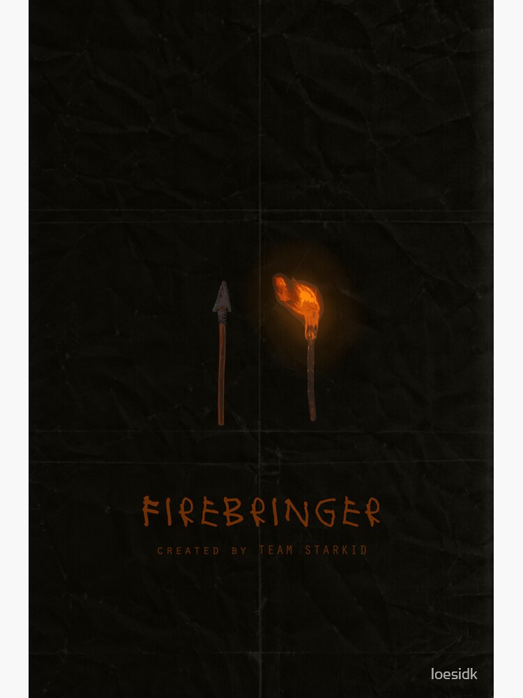 "Firebringer minimalistic poster" Sticker by loesidk | Redbubble