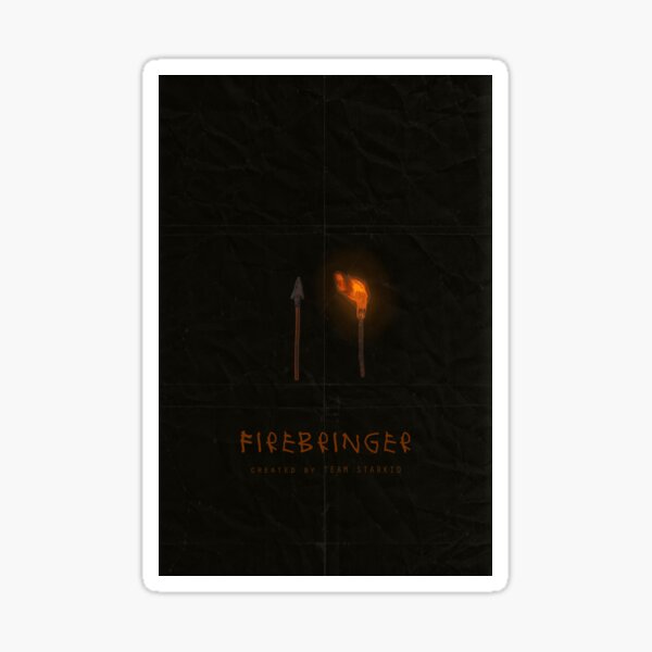 "Firebringer minimalistic poster" Sticker by loesidk | Redbubble