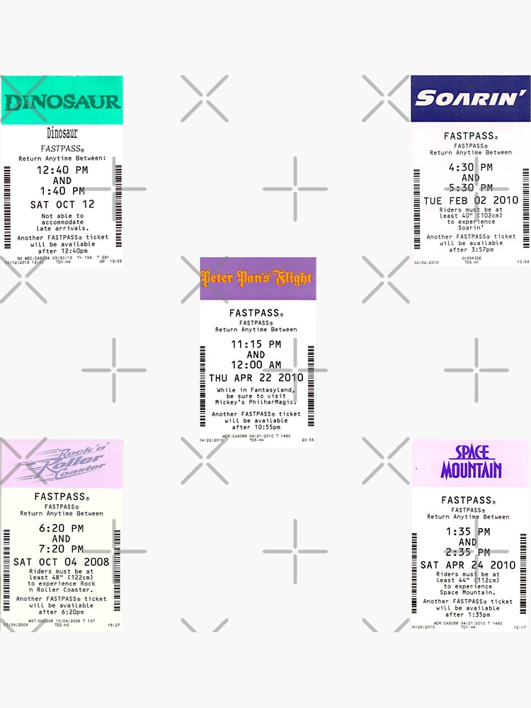 "Fastpass Sticker Set" Sticker for Sale by brontetaylor8 | Redbubble