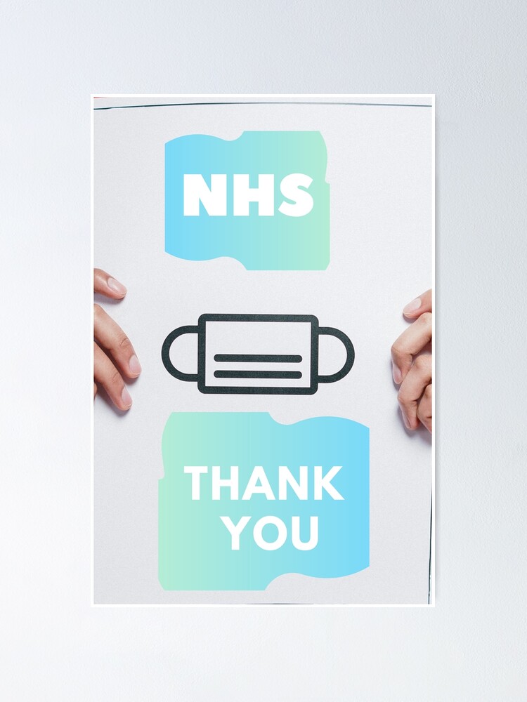 "NHS THANK YOU NHS And Keyworkers Support" Poster by Magelsdesign ...