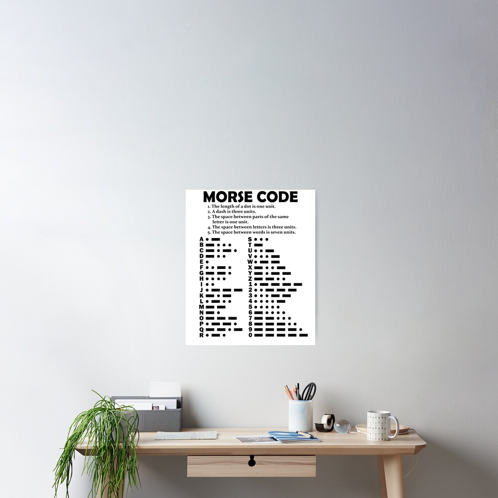 "Learn International Morse Code Translator Alphabet Number Chart ...