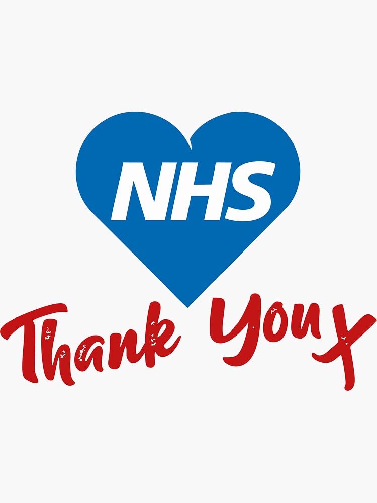 "Thank You NHS" Sticker for Sale by thanksNHS | Redbubble