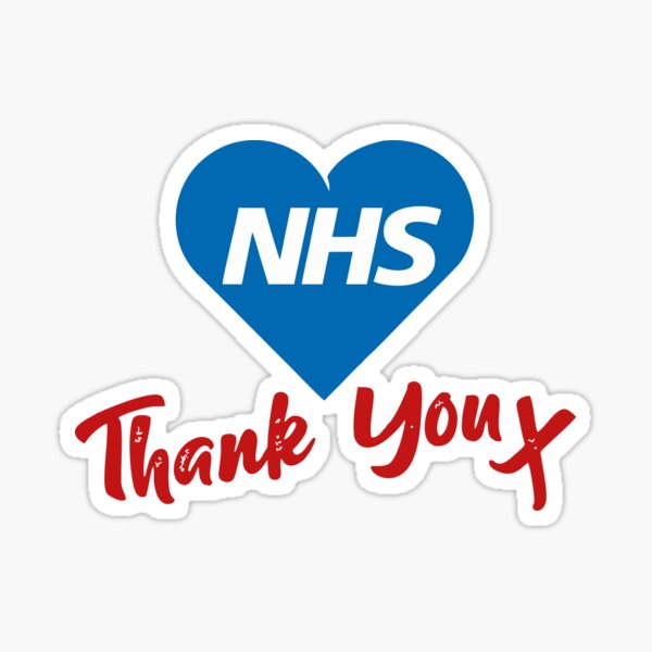 "Thank You NHS" Sticker for Sale by thanksNHS | Redbubble