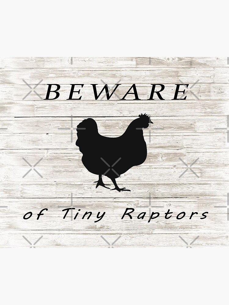 "Beware of Tiny Raptors" Sticker for Sale by vtv14 | Redbubble