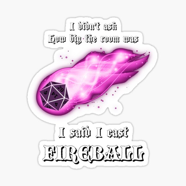 "Cast Fireball" Sticker by Corpsecutter | Redbubble
