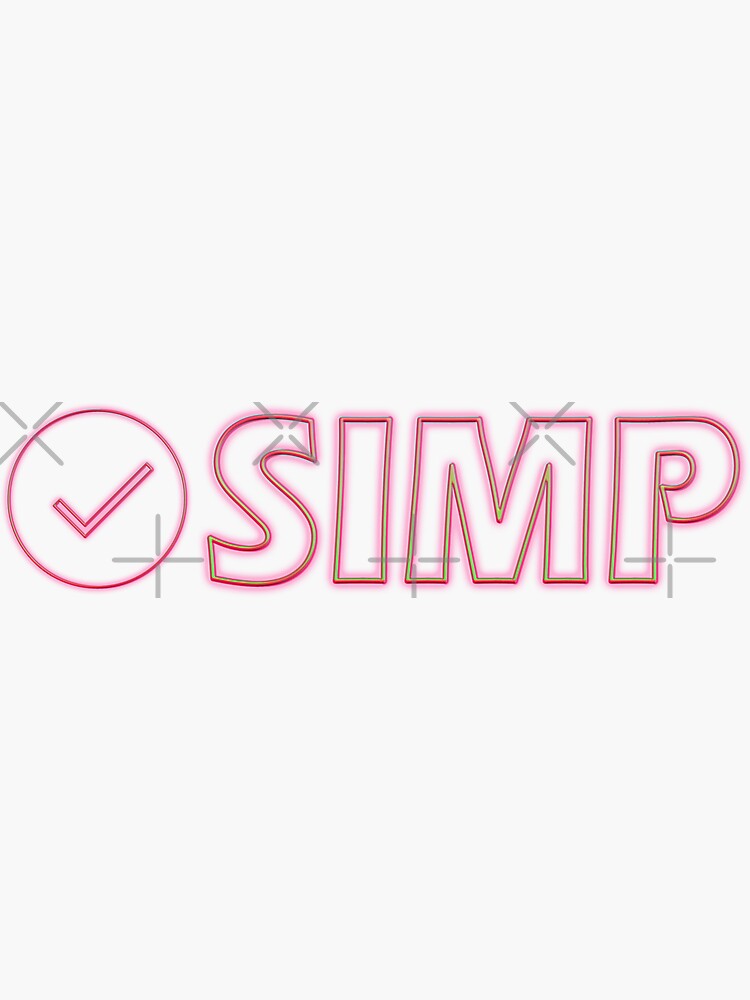 "SIMP" Sticker by HiddenStar02 | Redbubble
