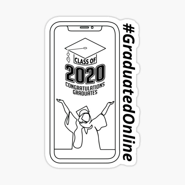 "Online Graduates Class of 2020 Single Iphone" Sticker by elloiseollave ...