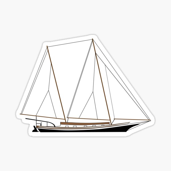 "Bugeye Ketch Sailboat" Sticker for Sale by CHBB | Redbubble