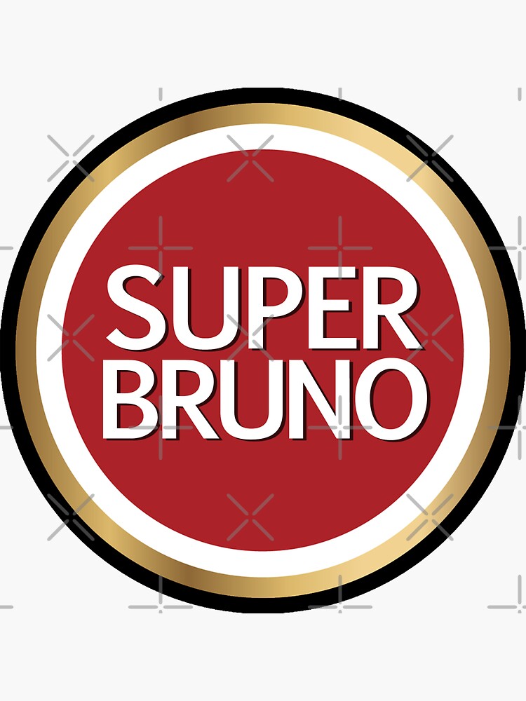 "Super Bruno" Sticker by Confusion101 | Redbubble