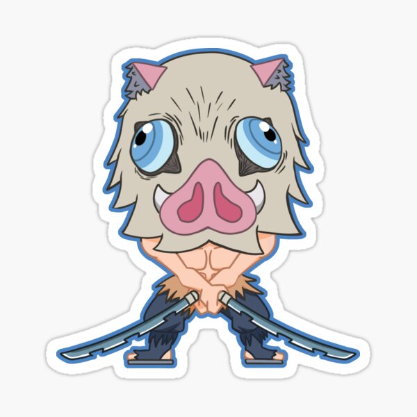 "Boar Boy - Demon Slayer" Sticker for Sale by JackHatesGames | Redbubble