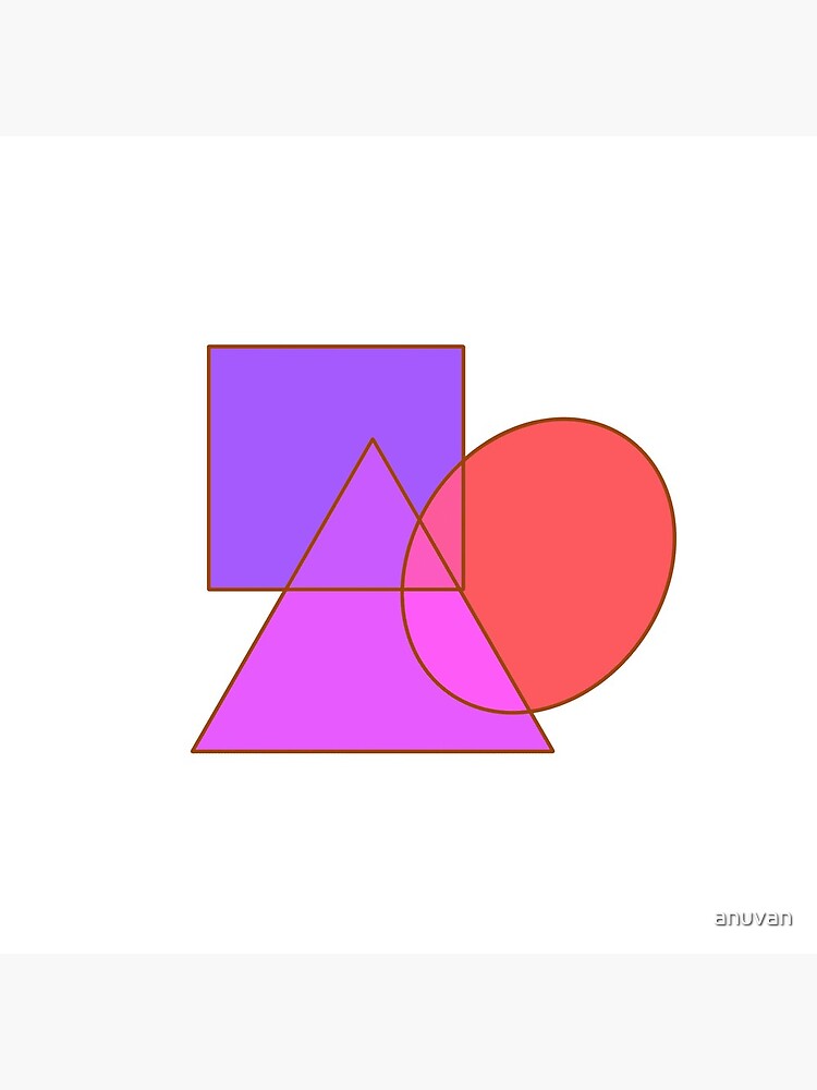 "Geometric shapes overlapping" Canvas Print for Sale by anuvan | Redbubble