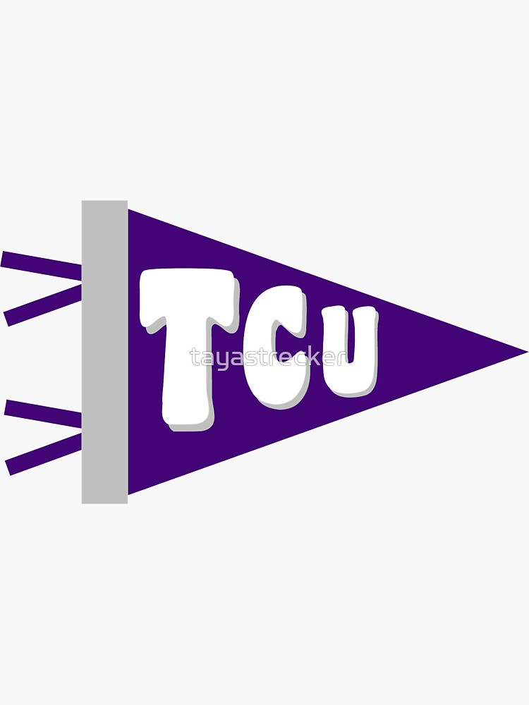 "TCU Pennant" Sticker by tayastrecker | Redbubble