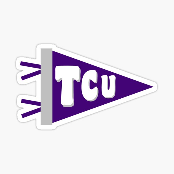 "TCU Pennant" Sticker by tayastrecker | Redbubble