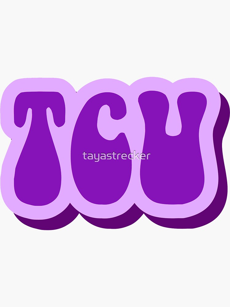 "TCU Lettering" Sticker for Sale by tayastrecker | Redbubble