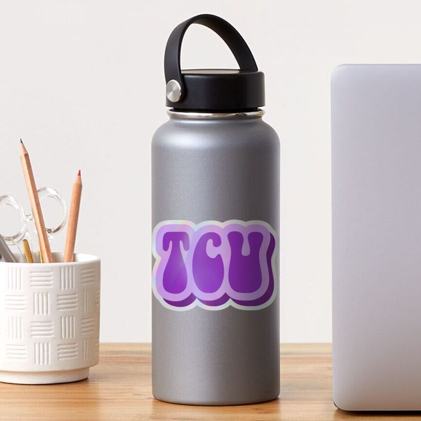 "TCU Lettering" Sticker for Sale by tayastrecker | Redbubble