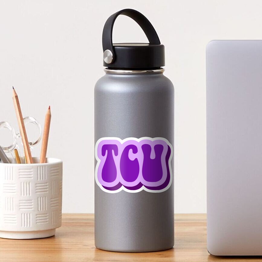 "TCU Lettering" Sticker for Sale by tayastrecker | Redbubble