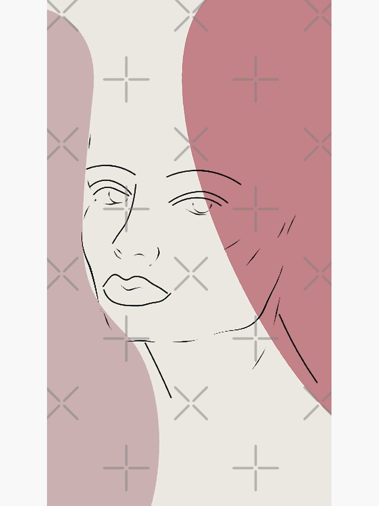"woman in pink // line art" Framed Art Print for Sale by LLCRG | Redbubble