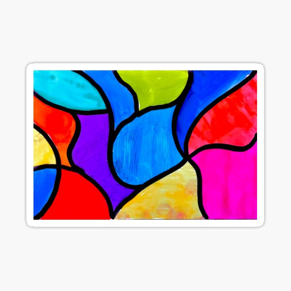 "exploring different brush stroke colorblock paint" Sticker for Sale by ...