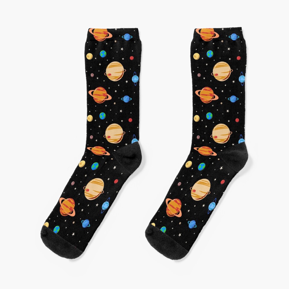 "Cute Planets Pattern" Socks by jezkemp | Redbubble