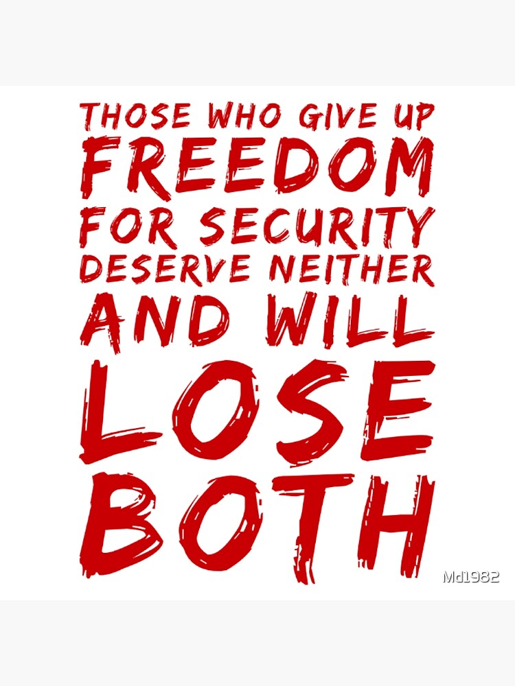 "Freedom over safety " Poster by Md1982 | Redbubble