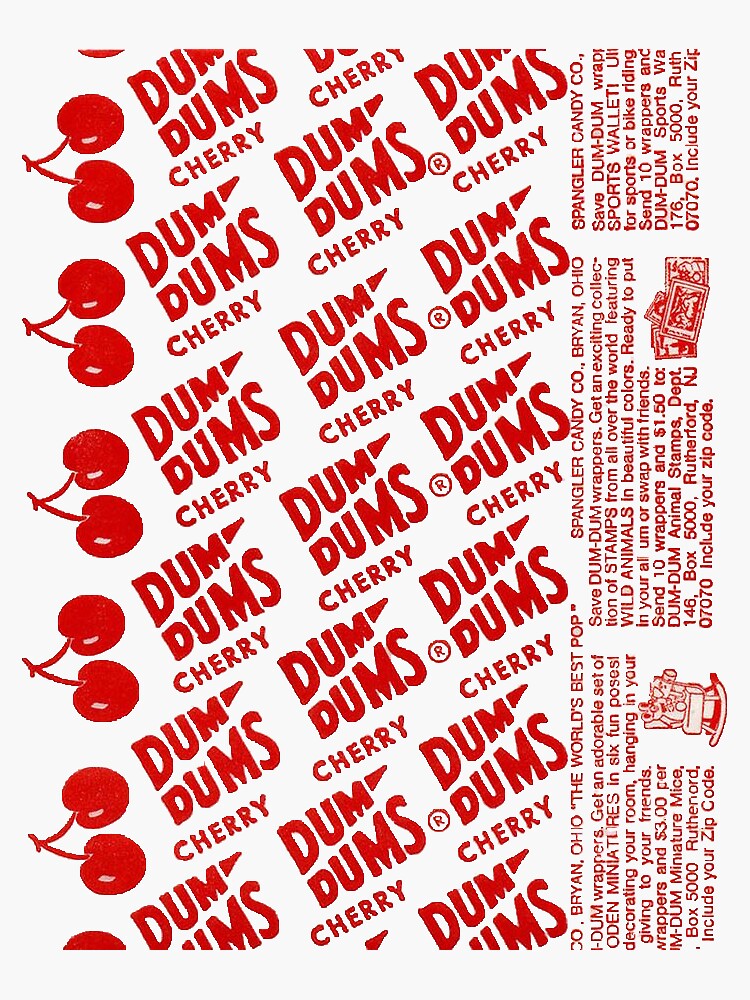 "retro Dum Dums" Sticker for Sale by Britney Alanis | Redbubble