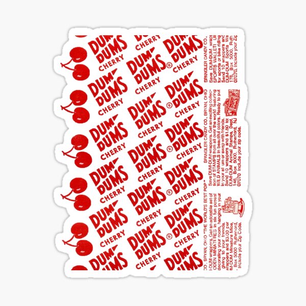 "retro Dum Dums" Sticker for Sale by Britney Alanis | Redbubble