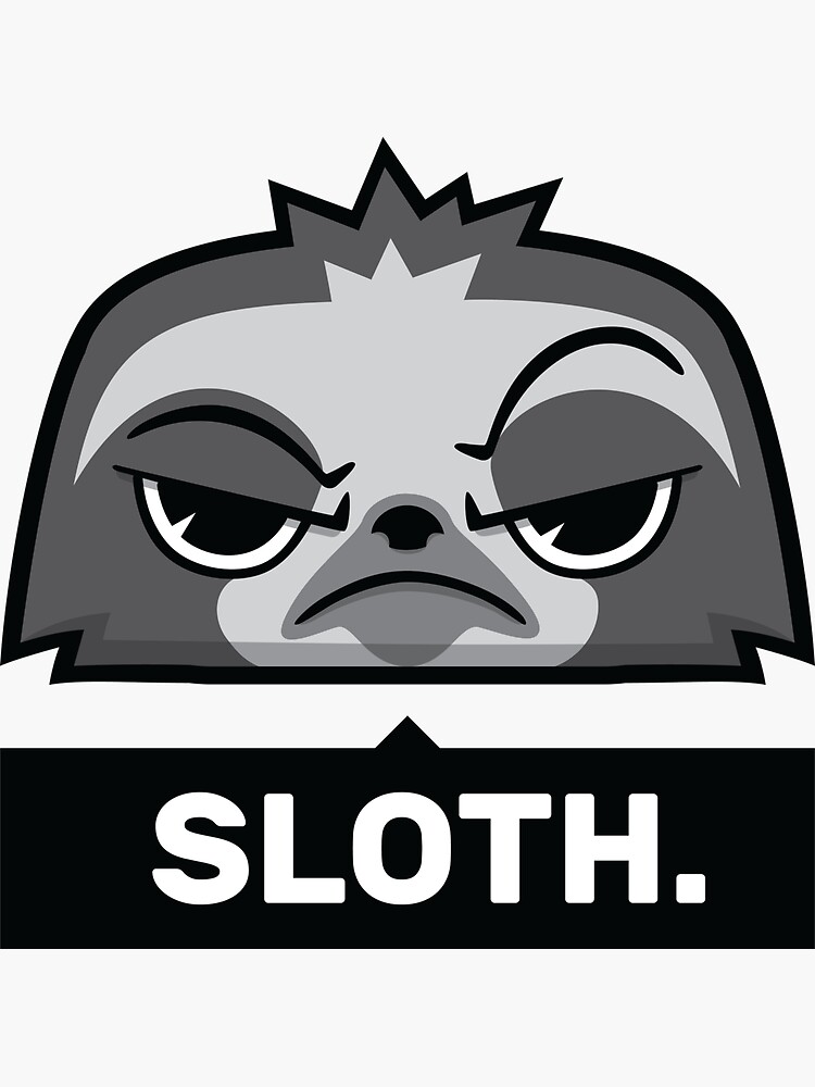 "Cartoon Sloth, Grumpy & Cute Animal Character Seb by NeverPets ...
