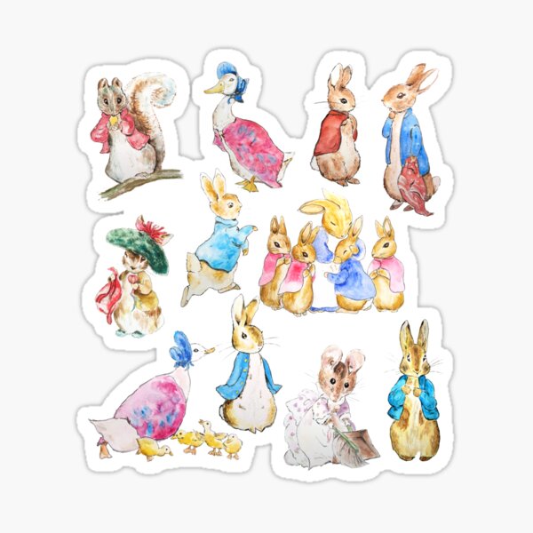 Pegatina «Cuentos de Peter Rabbit personajes Beatrix Potter» de ...