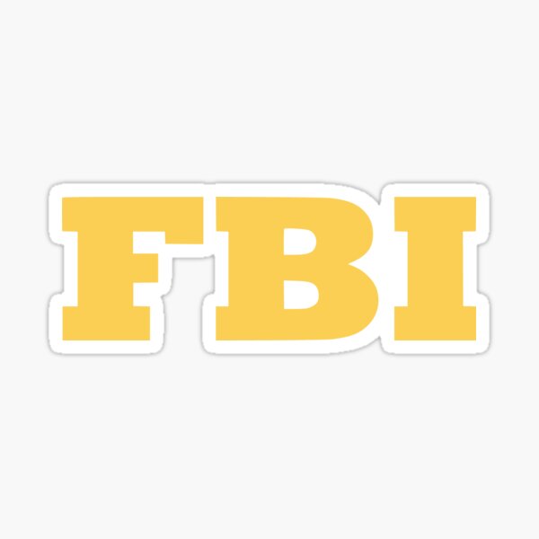 "FBI LOGO" Sticker for Sale by Hamedi | Redbubble