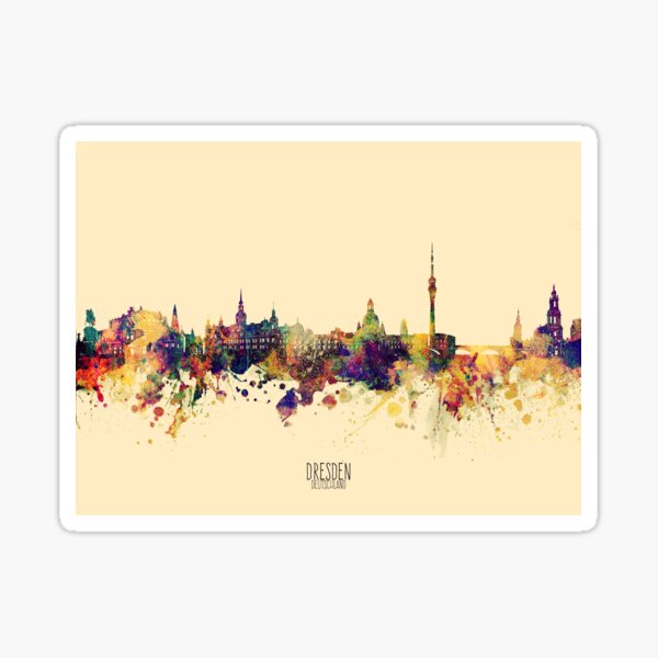 "dresden skyline" Sticker by BekimART2 | Redbubble