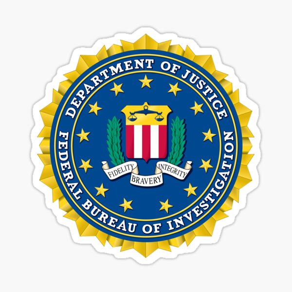 "FBI Design Logo Seal" Sticker by Hamedi | Redbubble