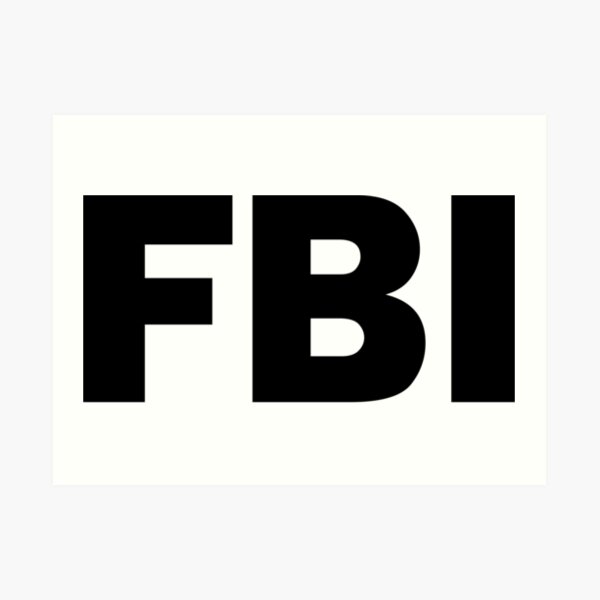 "Black FBI LOGO" Art Print by Hamedi | Redbubble